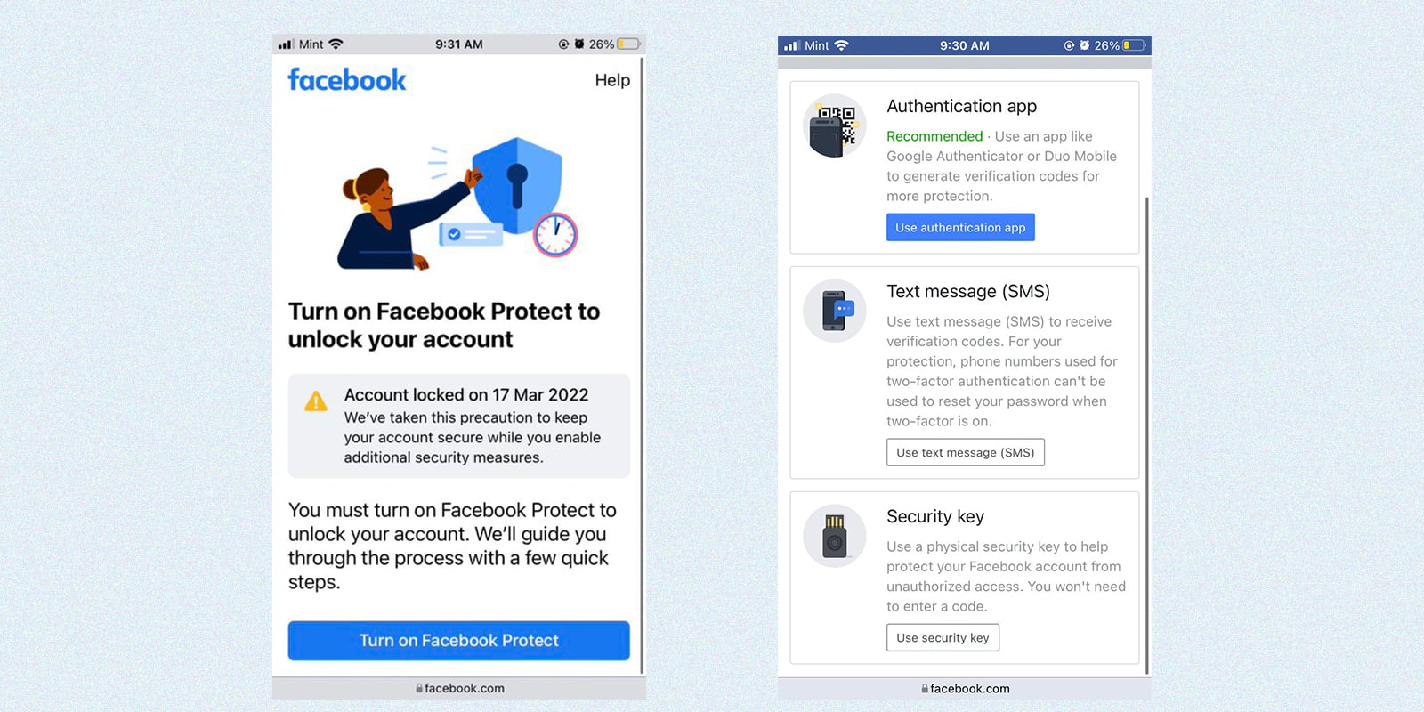 Facebook is locking out users who ignored the Facebook Protect - TechEngage